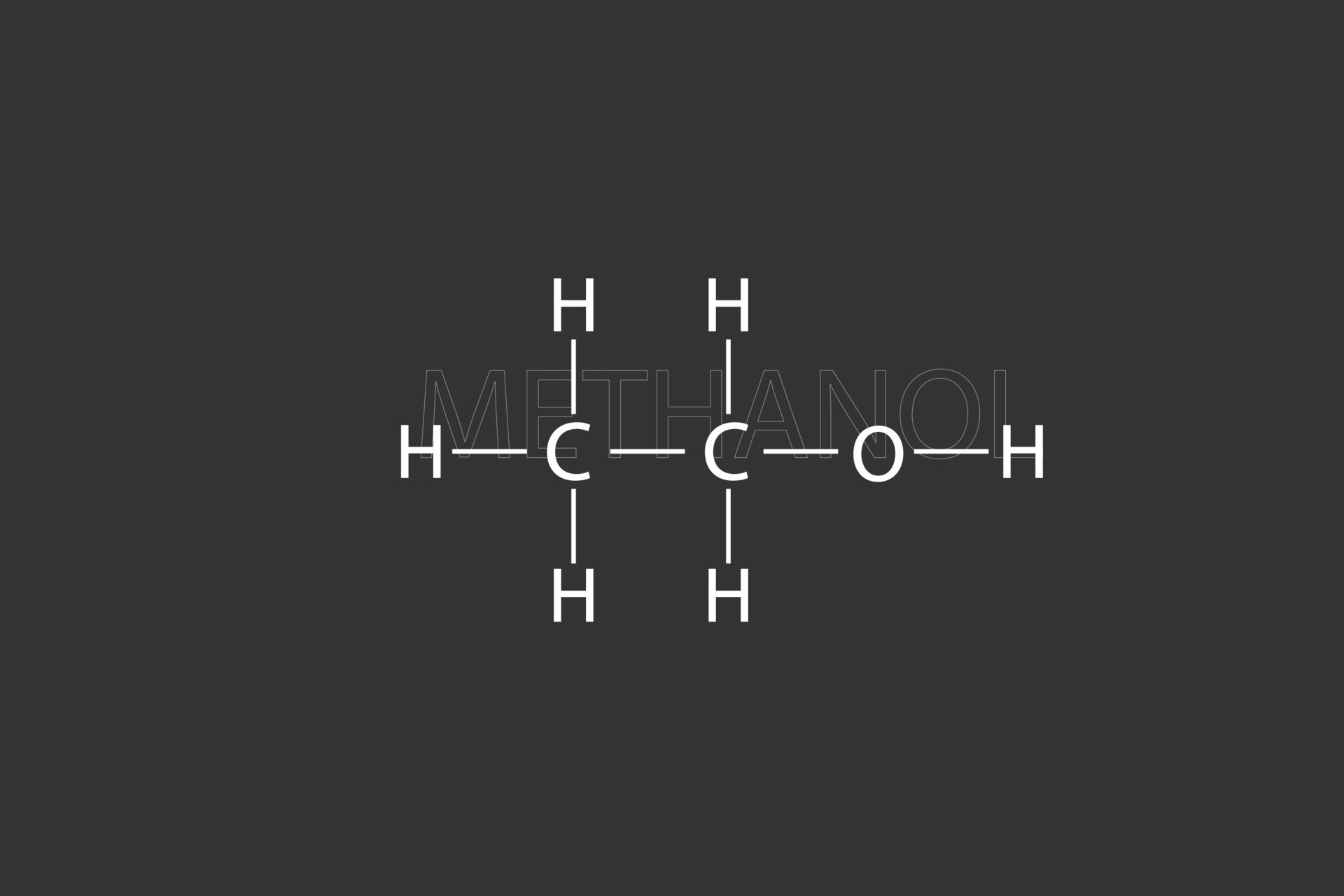 Methanol Molecular Skeletal Chemical Formula 37960271 Vector Art At