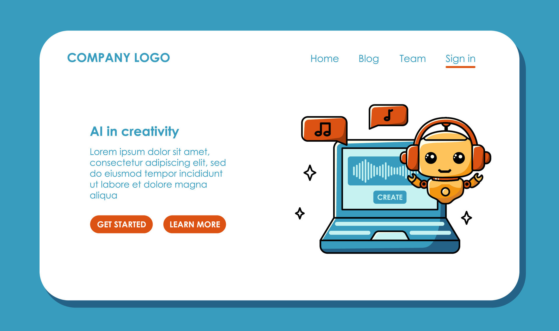 Web Page Design About Using Ai For Music Generate Chat Bot Assistant For Online Applications