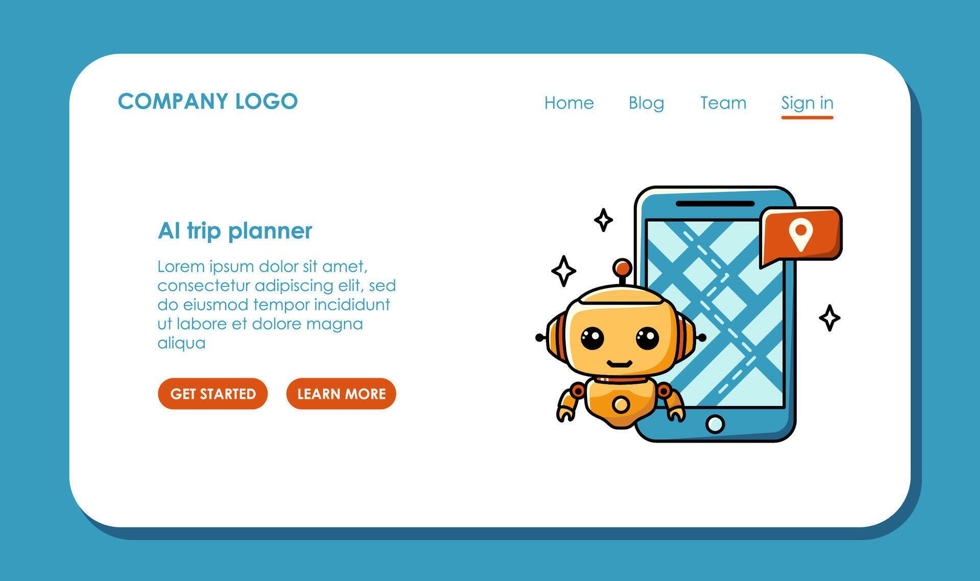 Web Page Design About Using Ai For Trip Planning Chat Bot Assistant For Online Applications