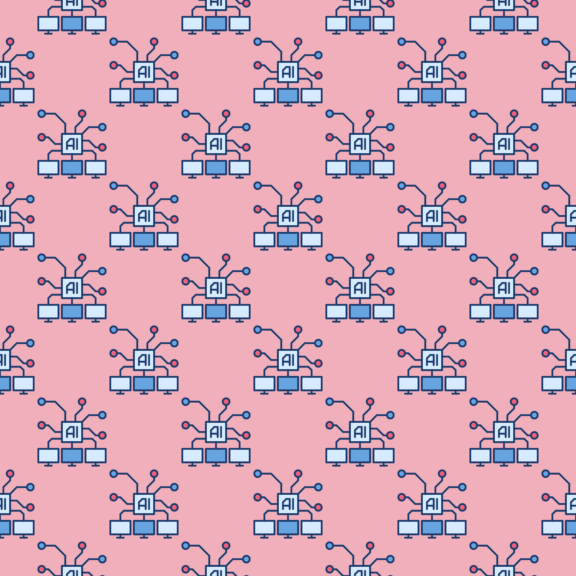 Ai Connection With Computers Vector Artificial Intelligence Colored