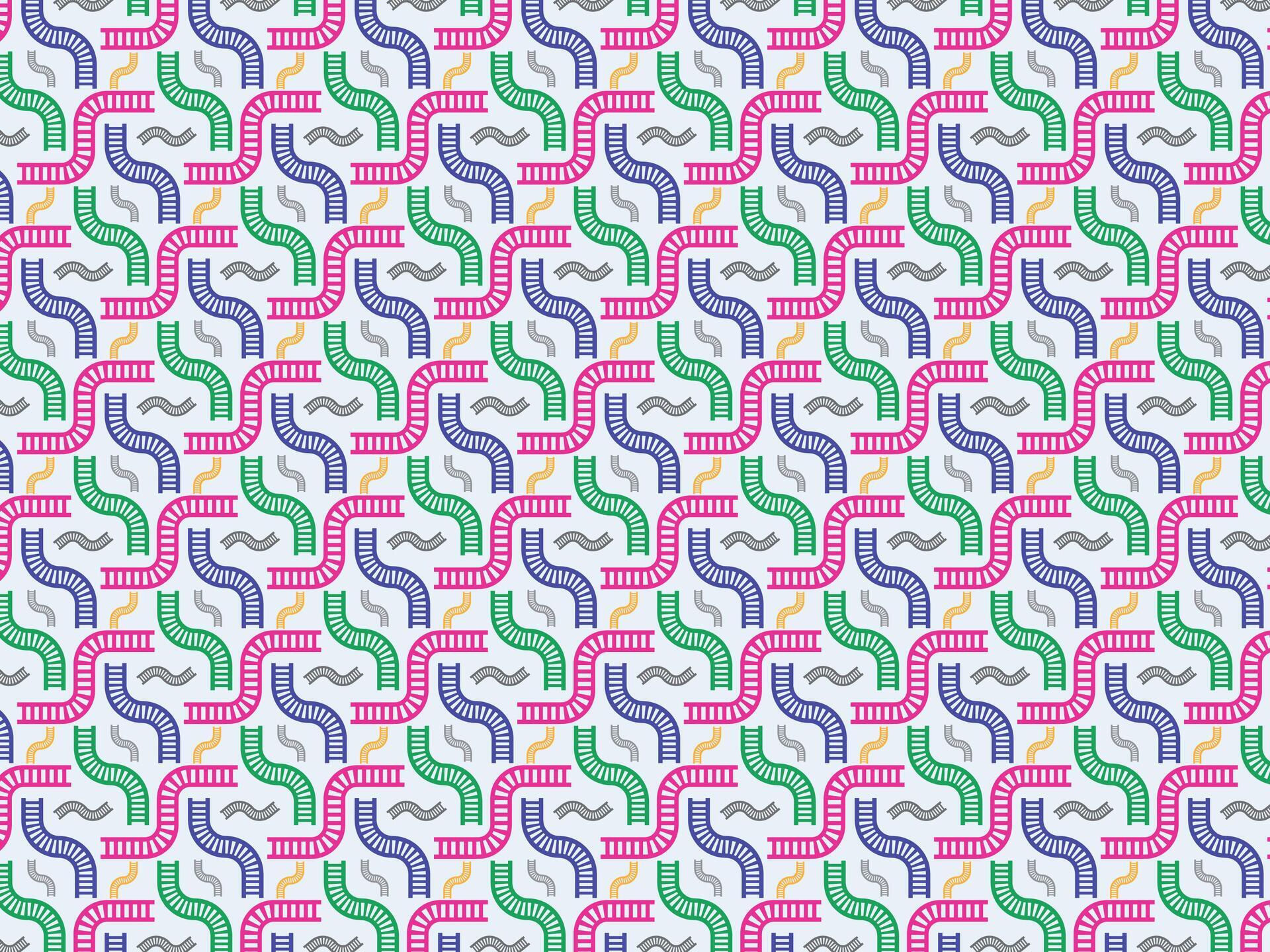 Seamless hand-draw colorful geometric dash line pattern 37990475 Vector ...