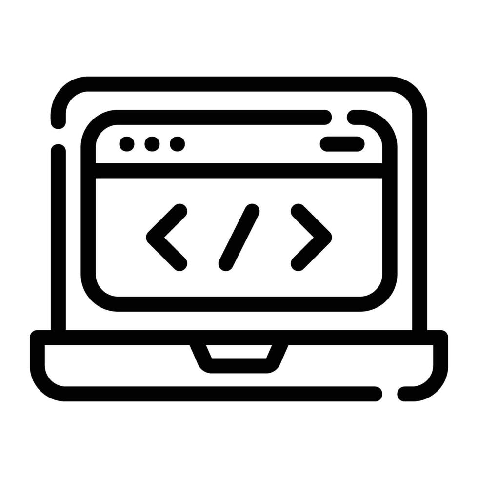 web coding Line Icon Background White 37992225 Vector Art at Vecteezy