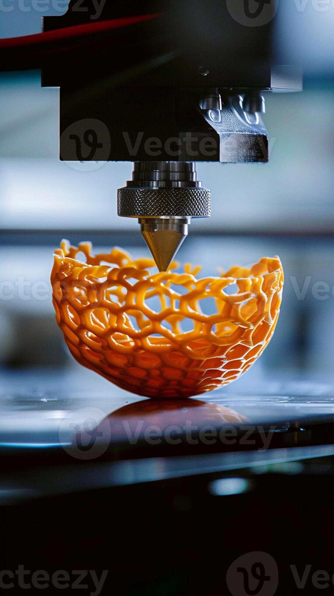 AI generated 3D Printing Innovation, highlight the process of 3D printing, background image ...