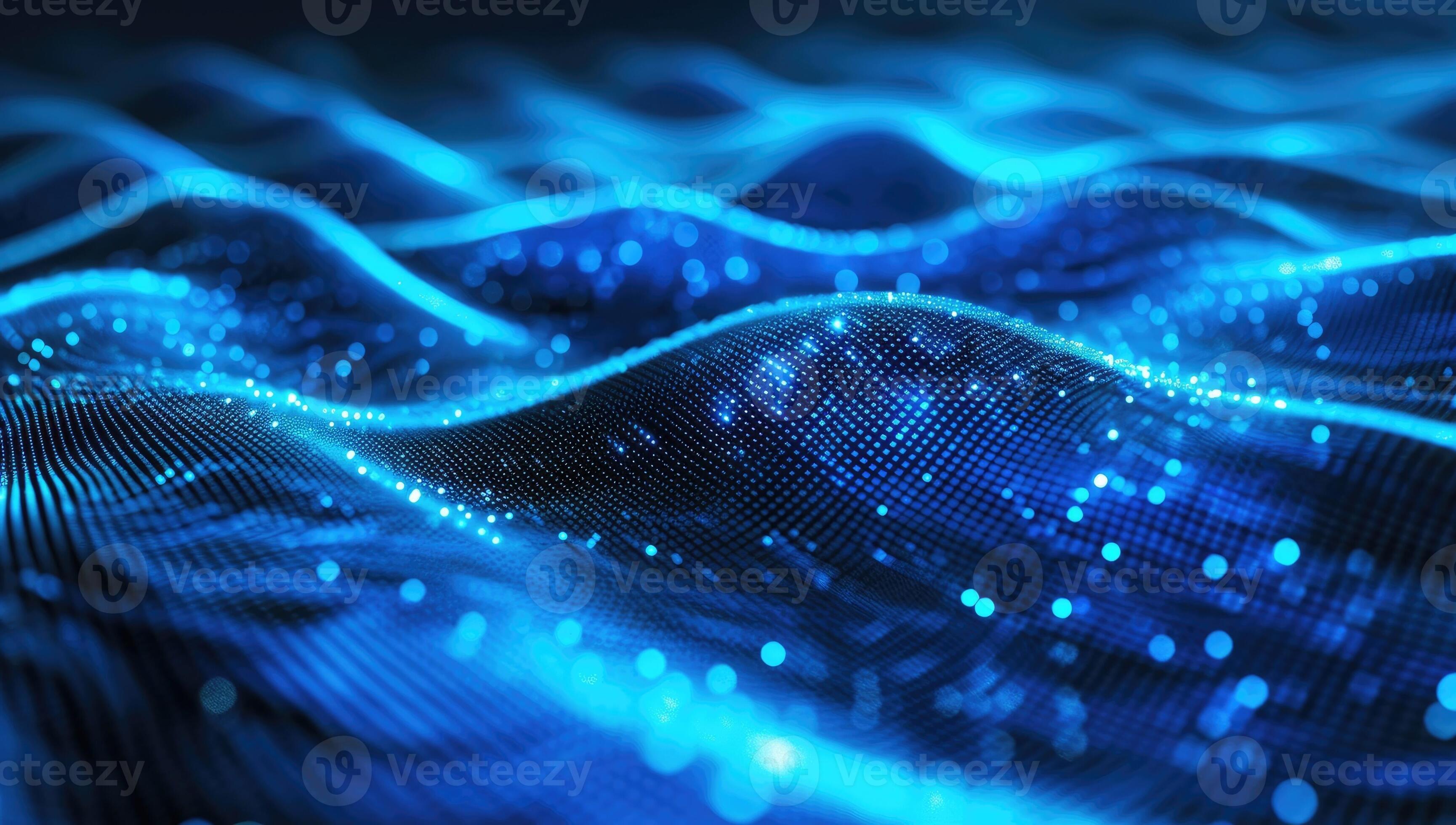 AI generated Data technology abstract futuristic illustration. Low poly ...