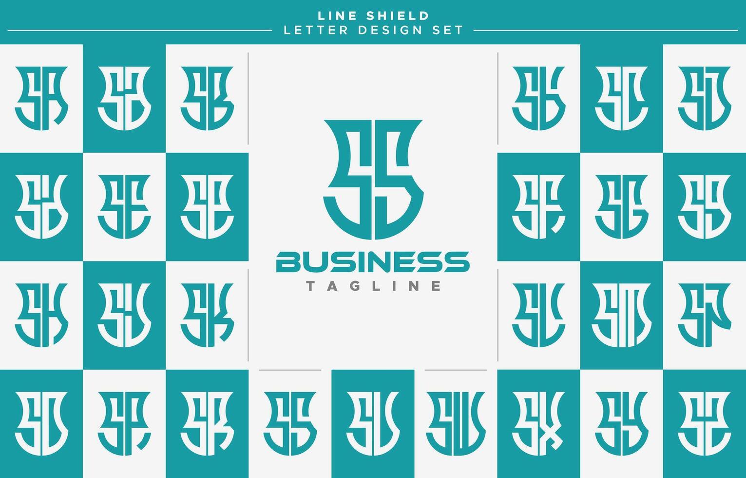 Set of geometric line security shield letter S SS logo design 38010552 ... Set of geometric line security shield letter S SS logo design 38010552 ...