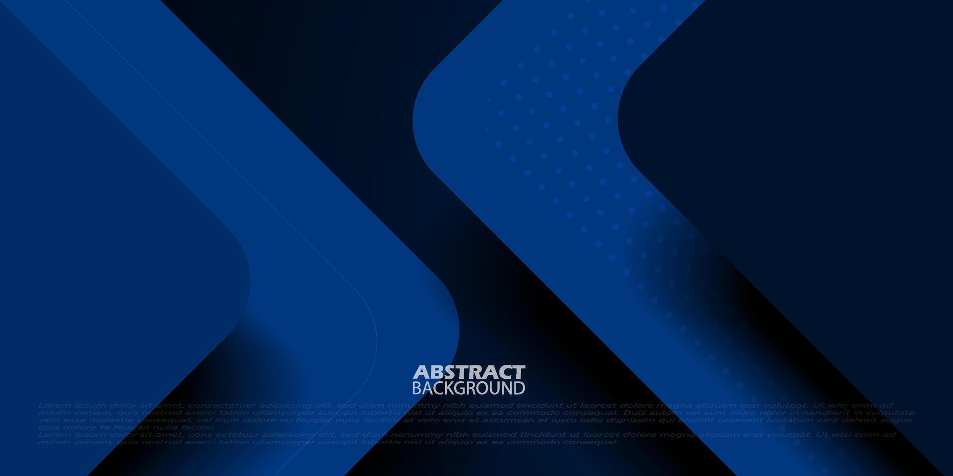 Dark futuristic abstract design blue overlap geometric vector ...