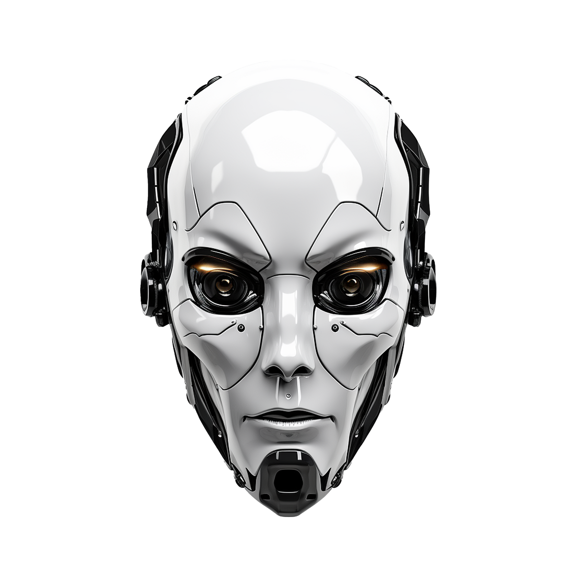 AI generated Robot face isolated on transparent background 38016268 PNG