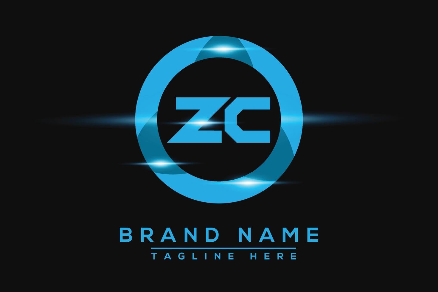 ZC Blue logo Design. Vector logo design for business. 38016830 Vector Art at Vecteezy