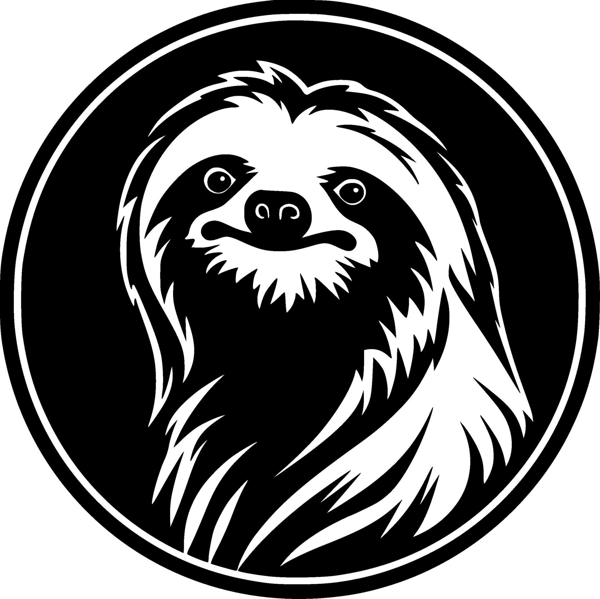 Sloth Black And White Vector Illustration 38024317 Vector Art At Vecteezy