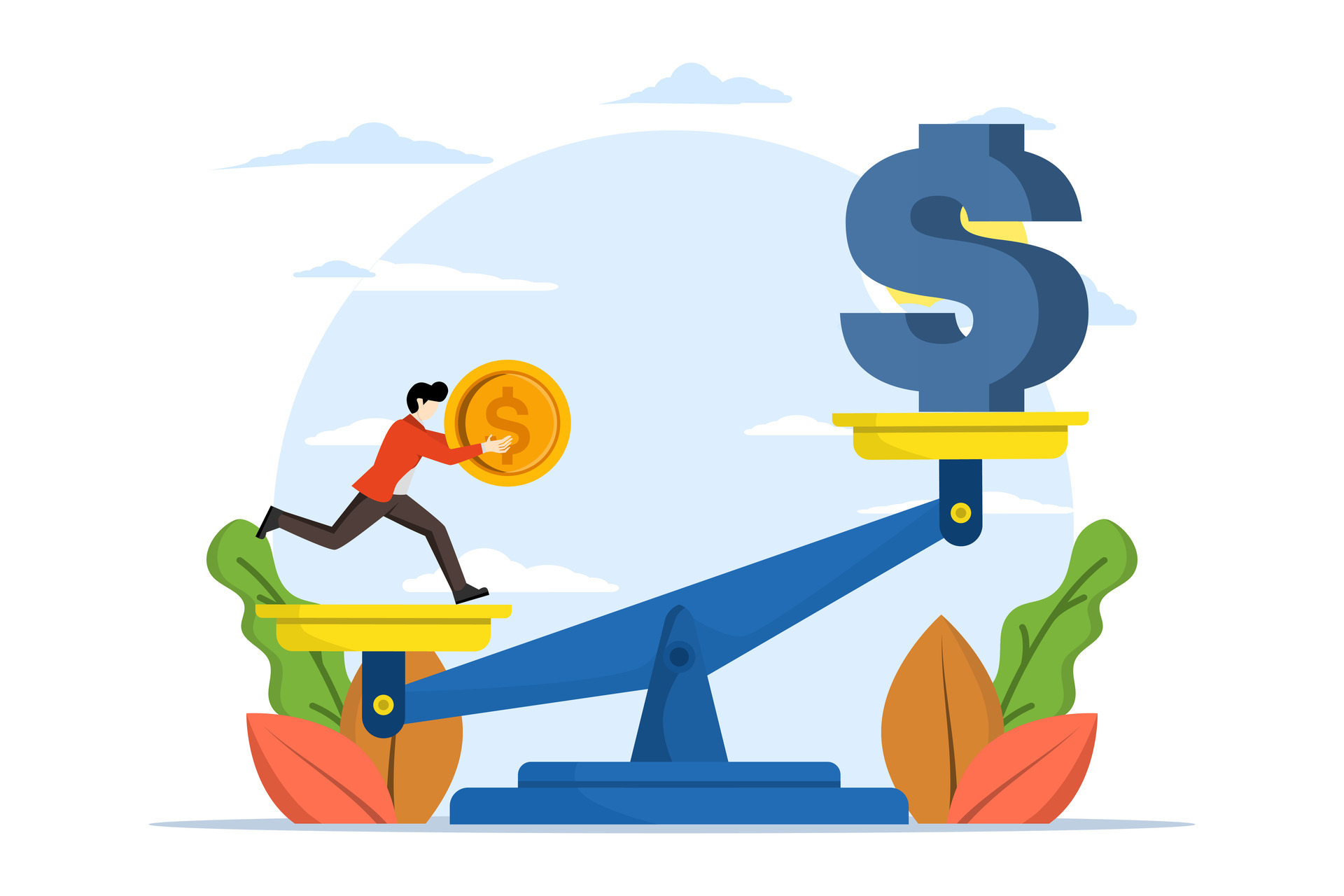 Leverage Investment Concept, investors borrow money, business investors ... Leverage Investment Concept, investors borrow money, business investors ...