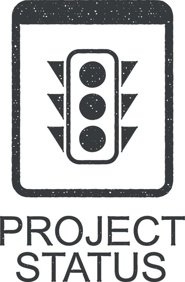 Project Status Icon Vector Illustration In Stamp Style 38026244 Vector