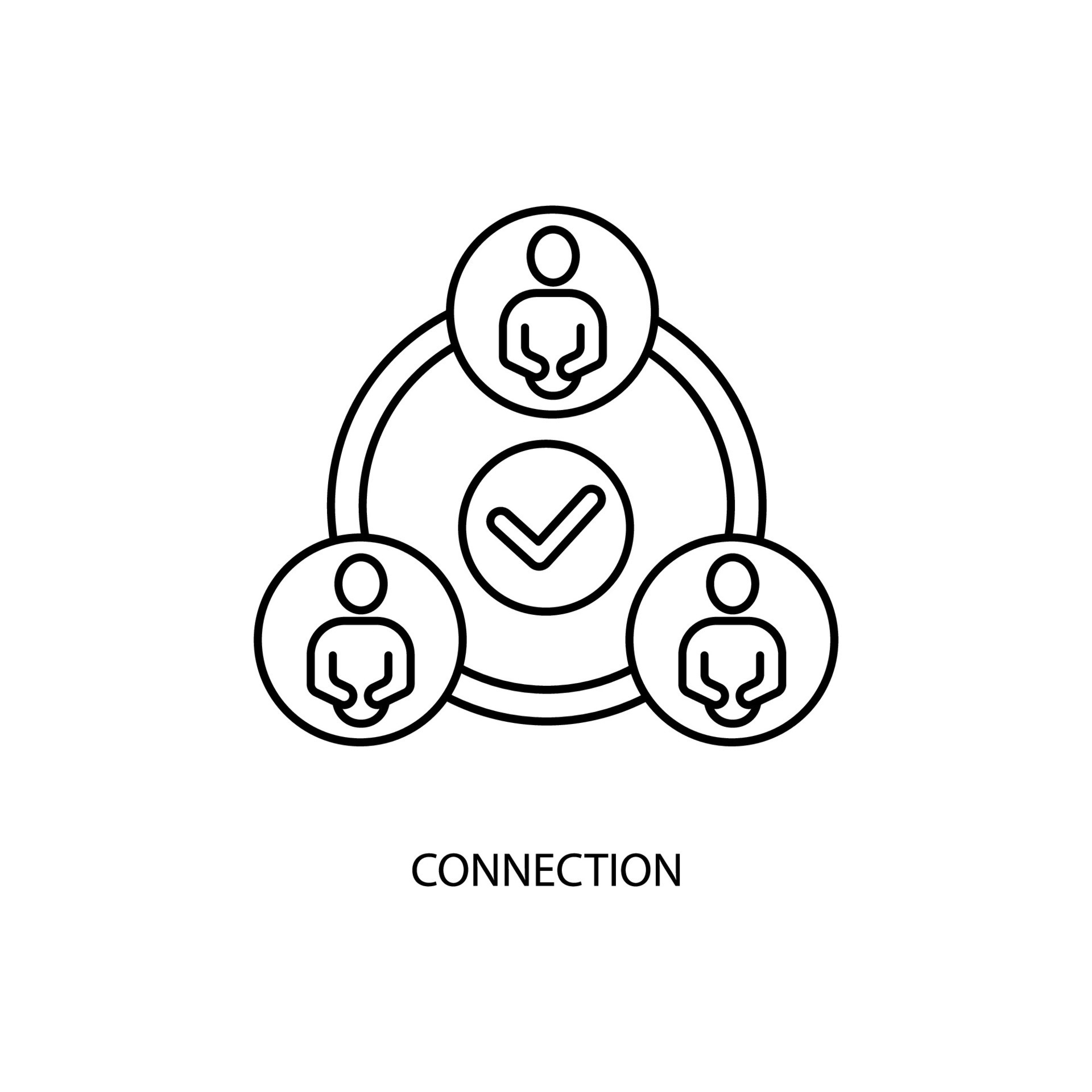 Connection Concept Line Icon Simple Element Illustration Connection Concept Outline Symbol
