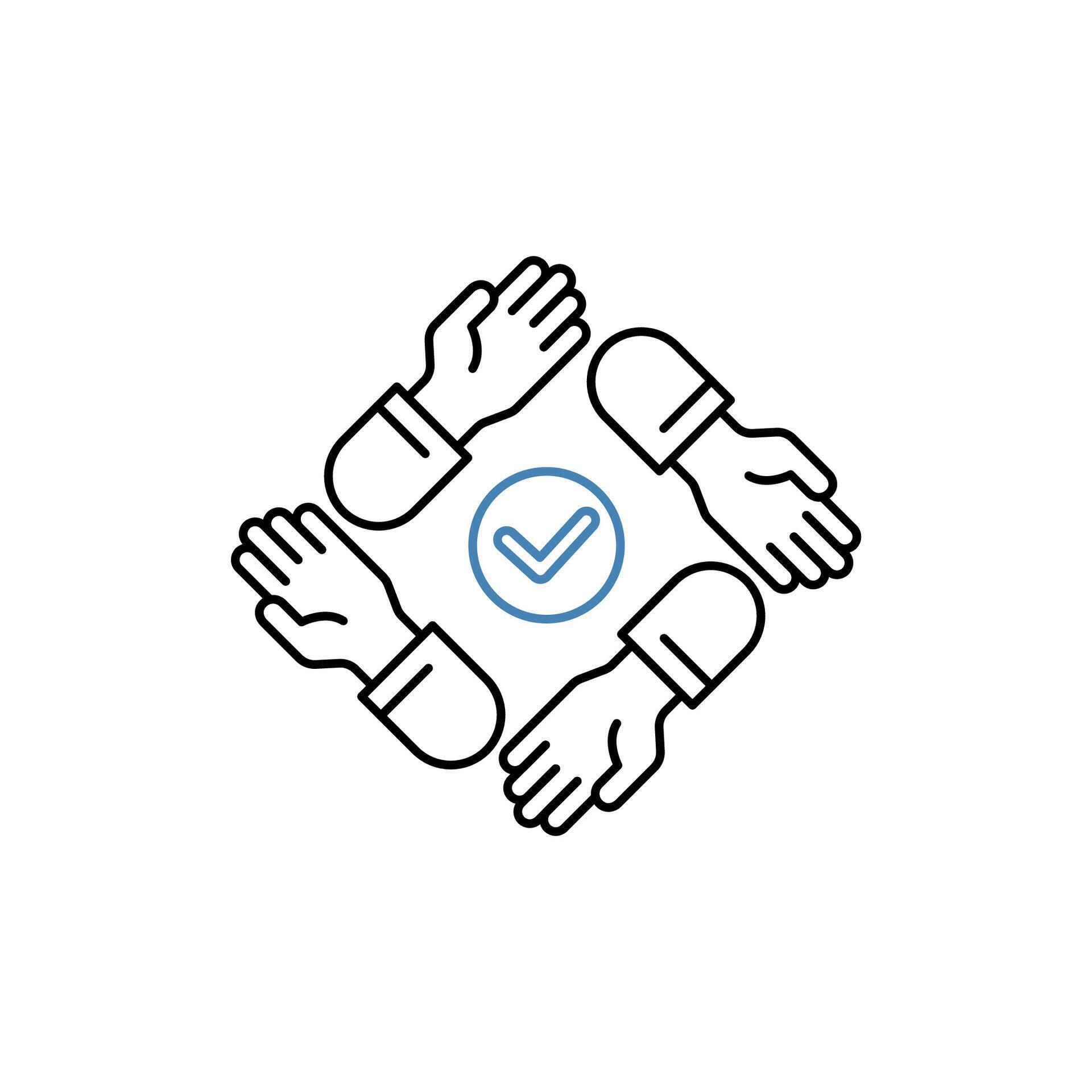 unity concept line icon. Simple element illustration. unity concept ...