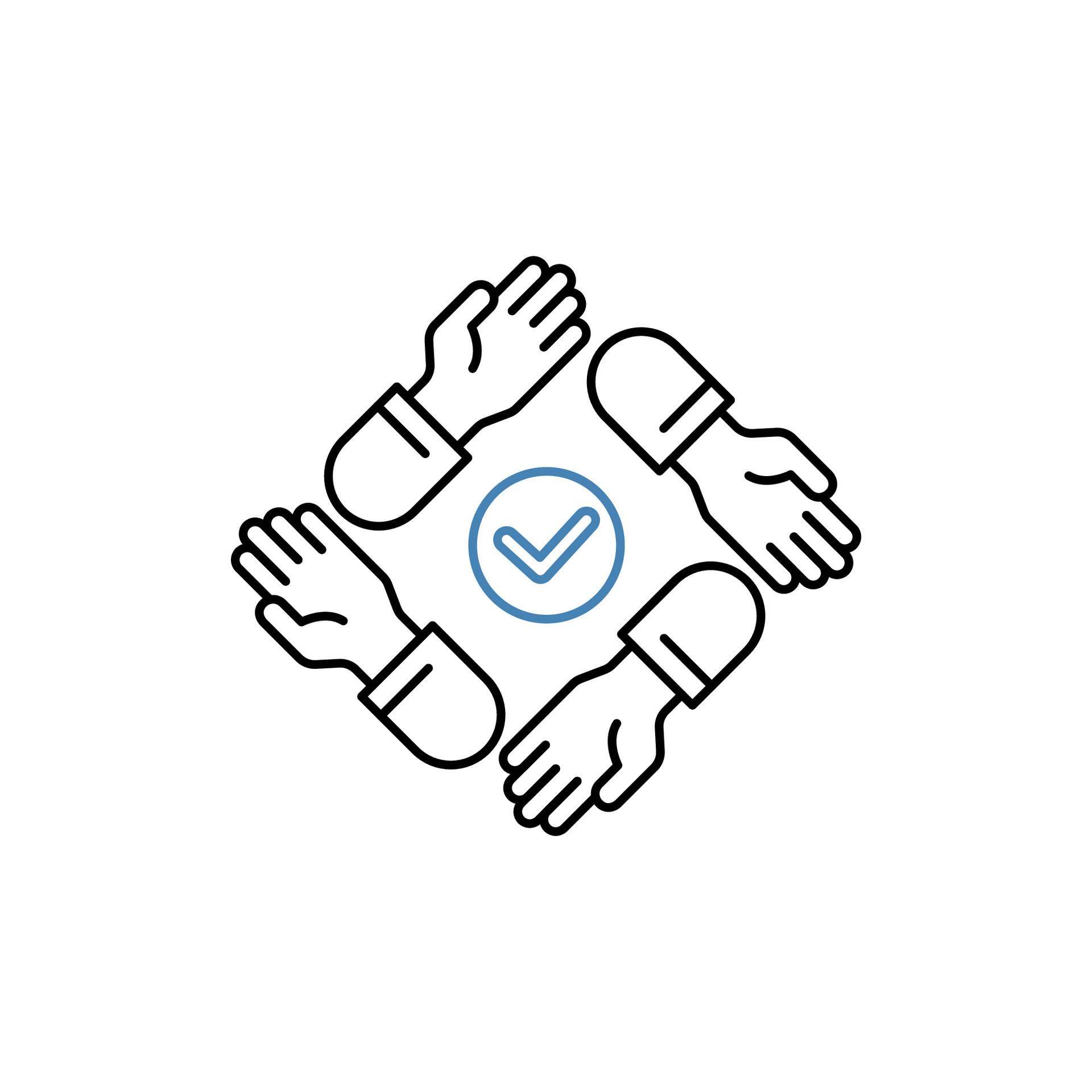 unity concept line icon. Simple element illustration. unity concept ...