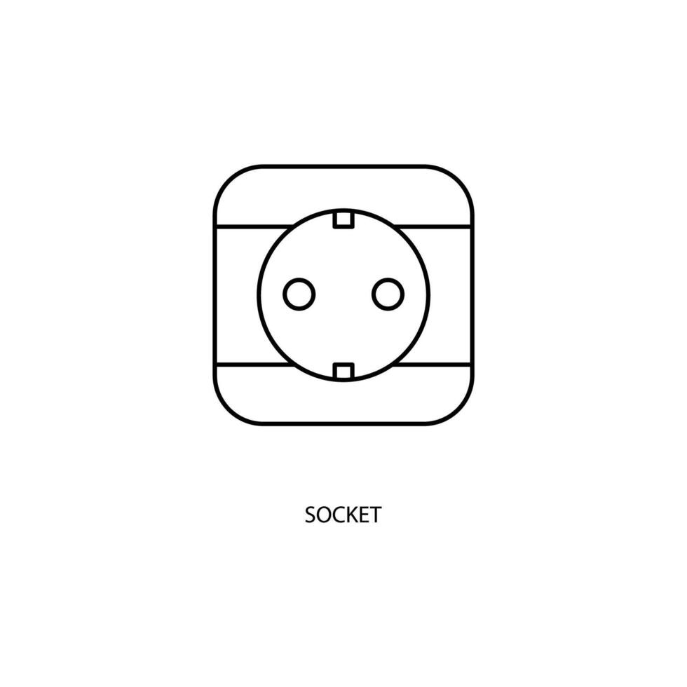socket concept line icon. Simple element illustration. socket concept ... socket concept line icon. Simple element illustration. socket concept ...