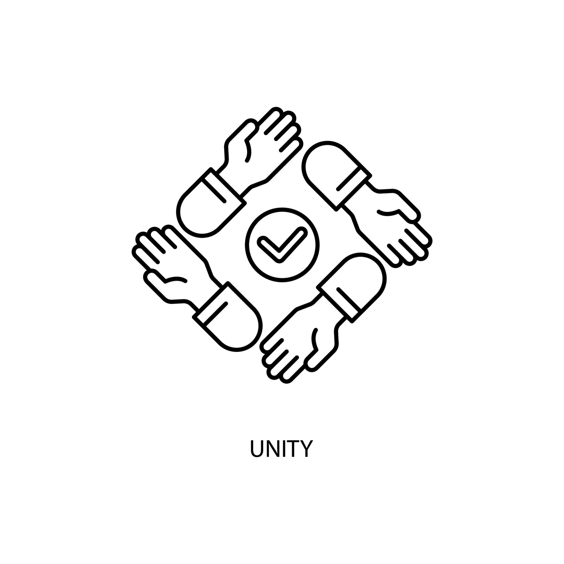 unity concept line icon. Simple element illustration. unity concept ...