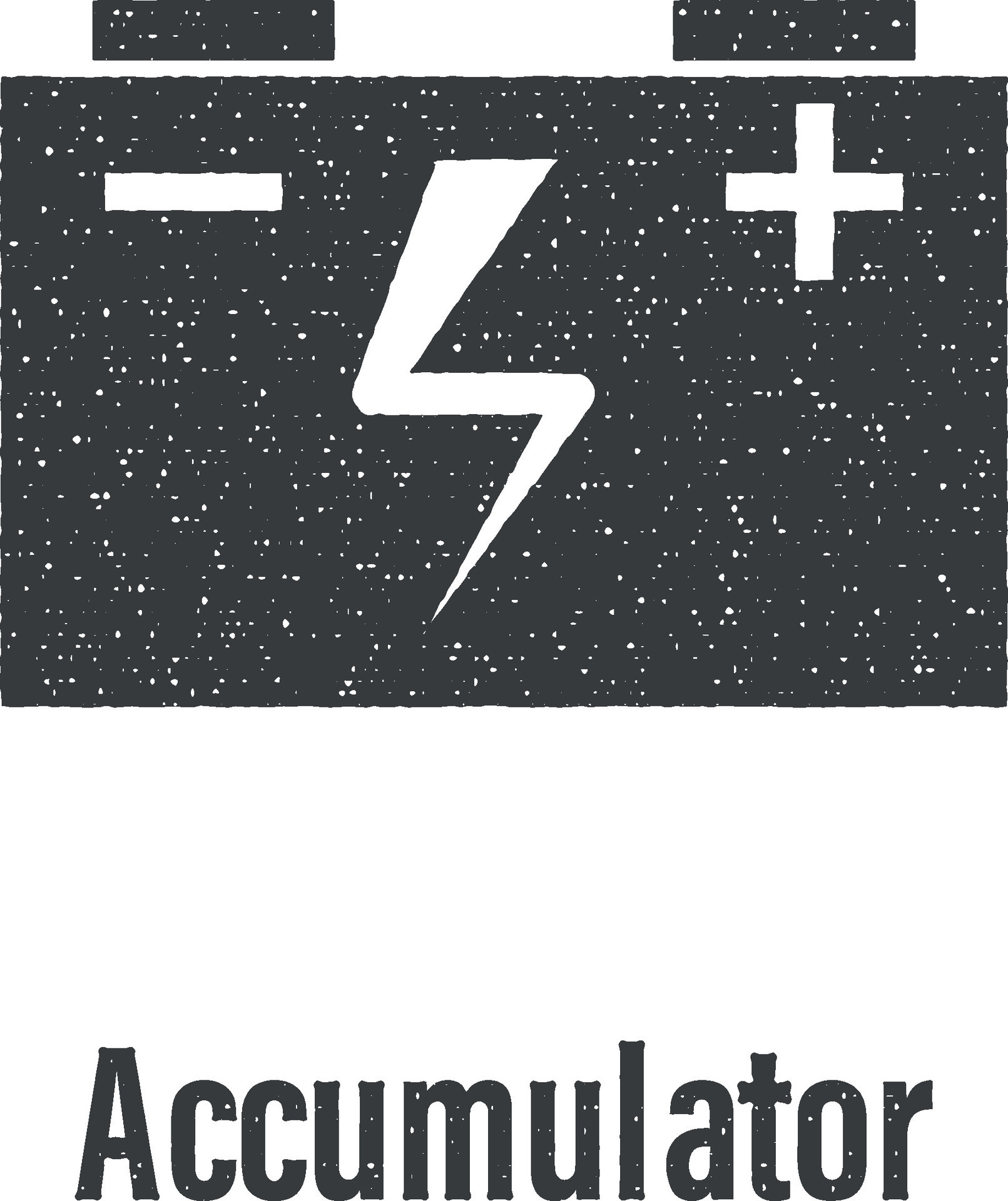 Accumulator icon vector illustration in stamp style 38027116 Vector Art ...