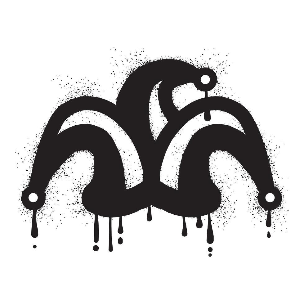 Jester hat graffiti drawn with black spray paint 38027744 Vector Art at ... Jester hat graffiti drawn with black spray paint 38027744 Vector Art at ...