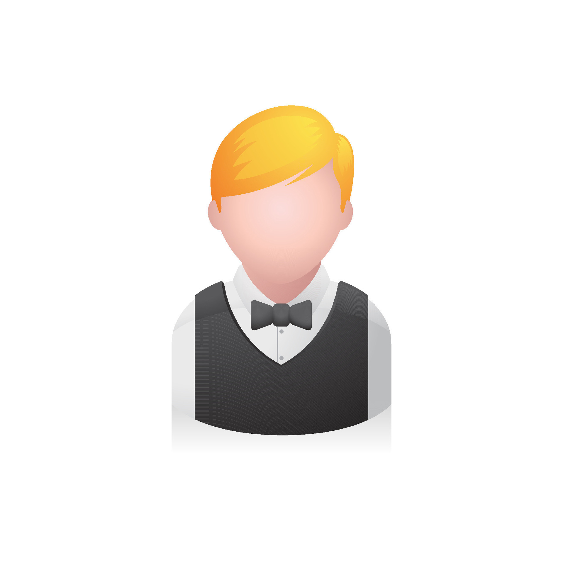Waiter avatar icon in colors. 38029596 Vector Art at Vecteezy