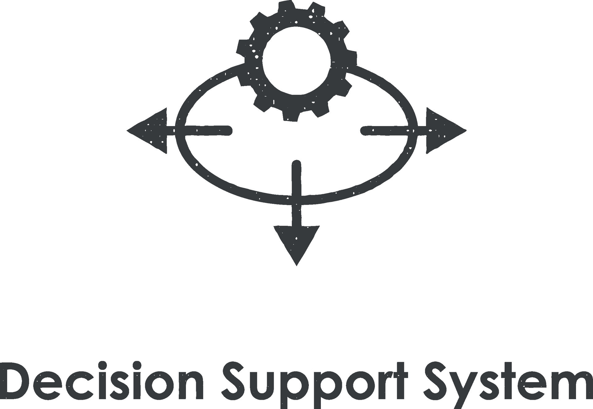 arrows, decision support system vector icon illustration with stamp ... arrows, decision support system vector icon illustration with stamp ...