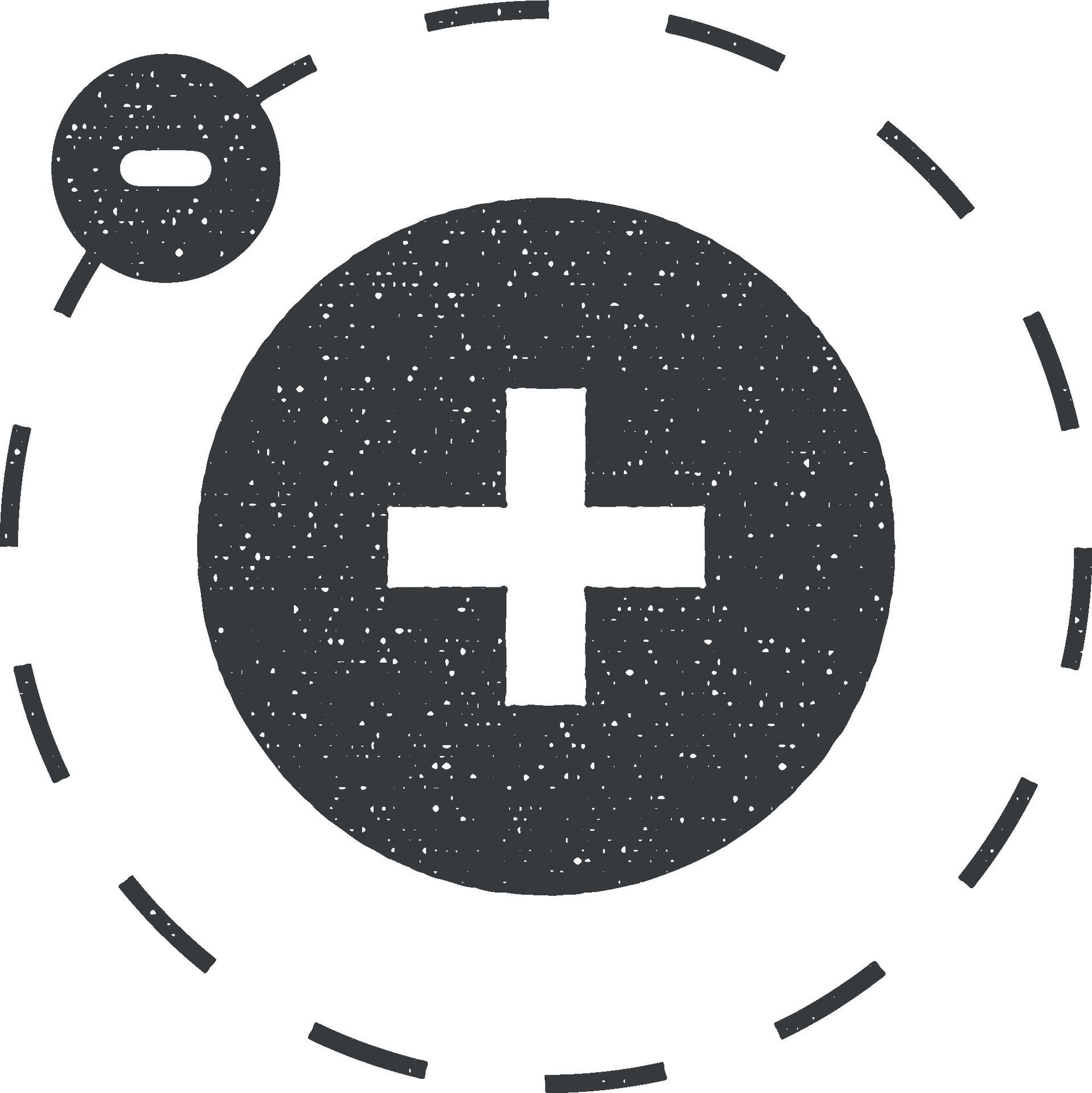 Negative And Positive Poles Vector Icon Illustration With Stamp Effect 