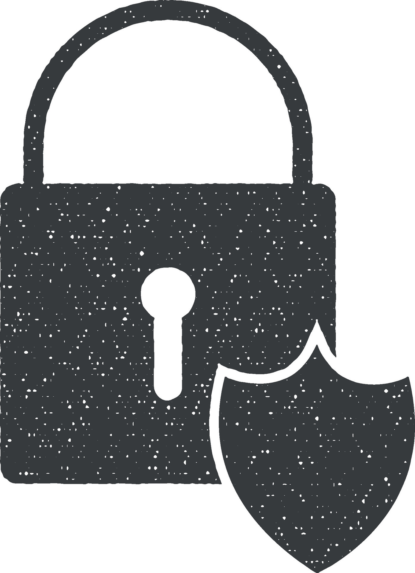 Lock Shield Vector Icon Illustration With Stamp Effect 38031952 Vector Art At Vecteezy