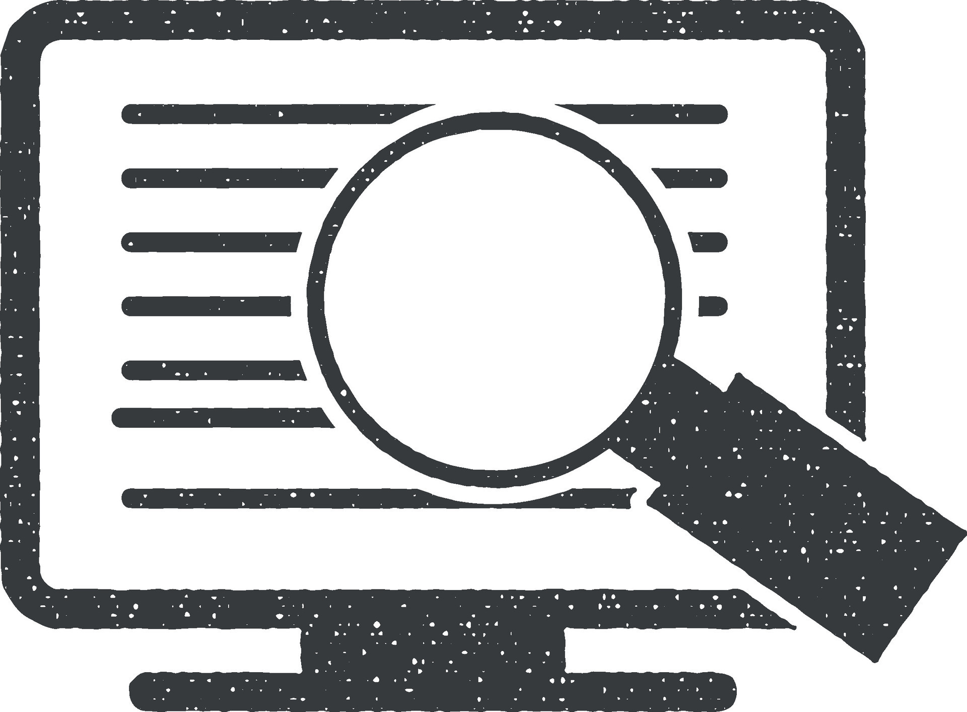 code monitor vector icon illustration with stamp effect 38032738 Vector ...