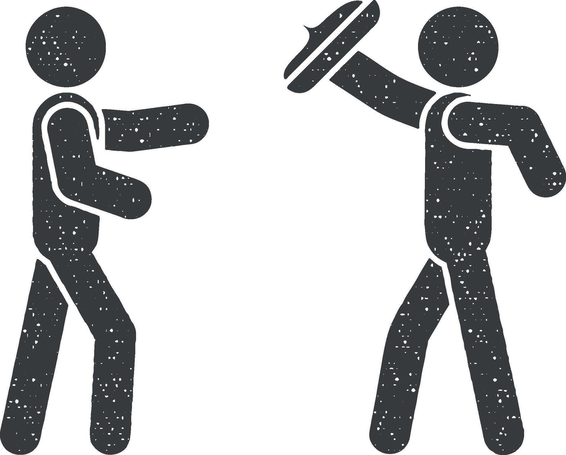 pillow fight vector icon illustration with stamp effect 38034187 Vector Art at Vecteezy