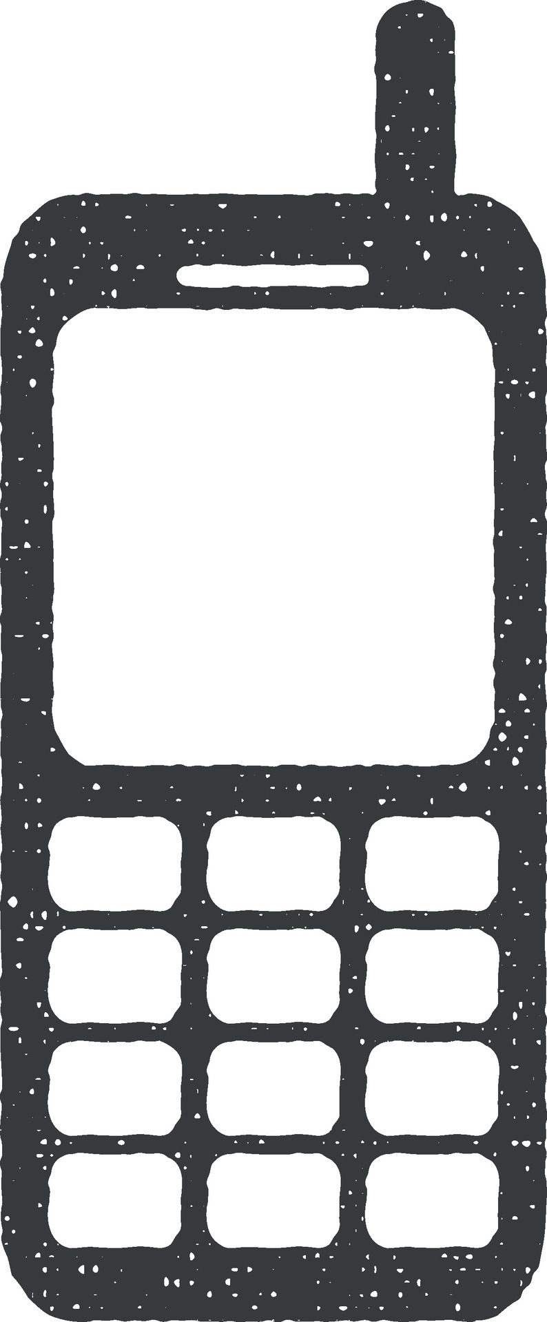 mobile phone vector icon illustration with stamp effect 38037033 Vector ...