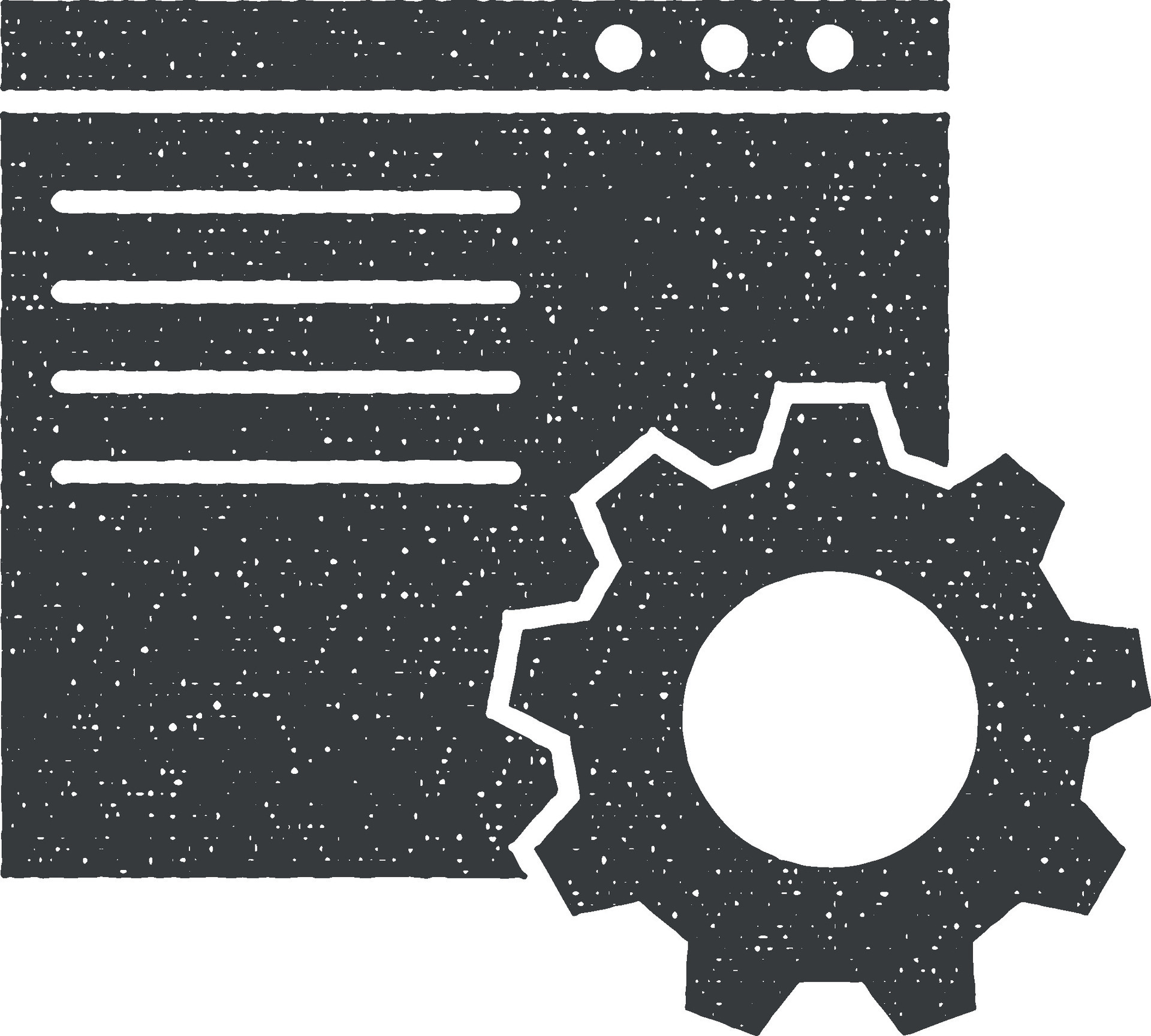 Web Development Coding Vector Icon Illustration With Stamp Effect