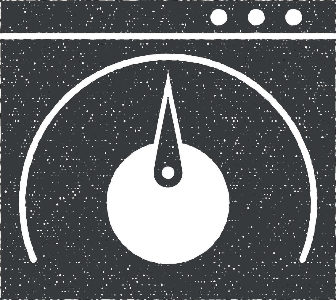 Web development, speedtest vector icon illustration with stamp effect ...