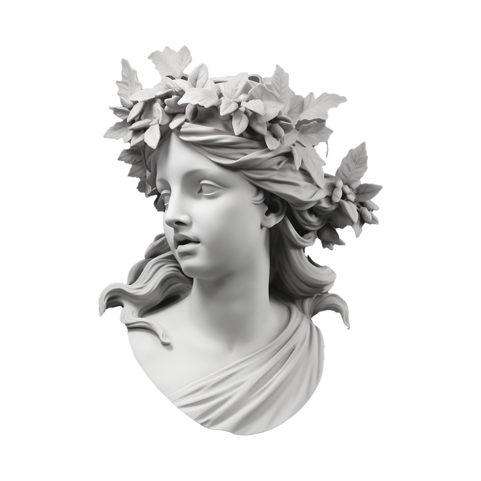 AI generated Gypsum statue plaster copy isolated on transparent background 38038476 PNG