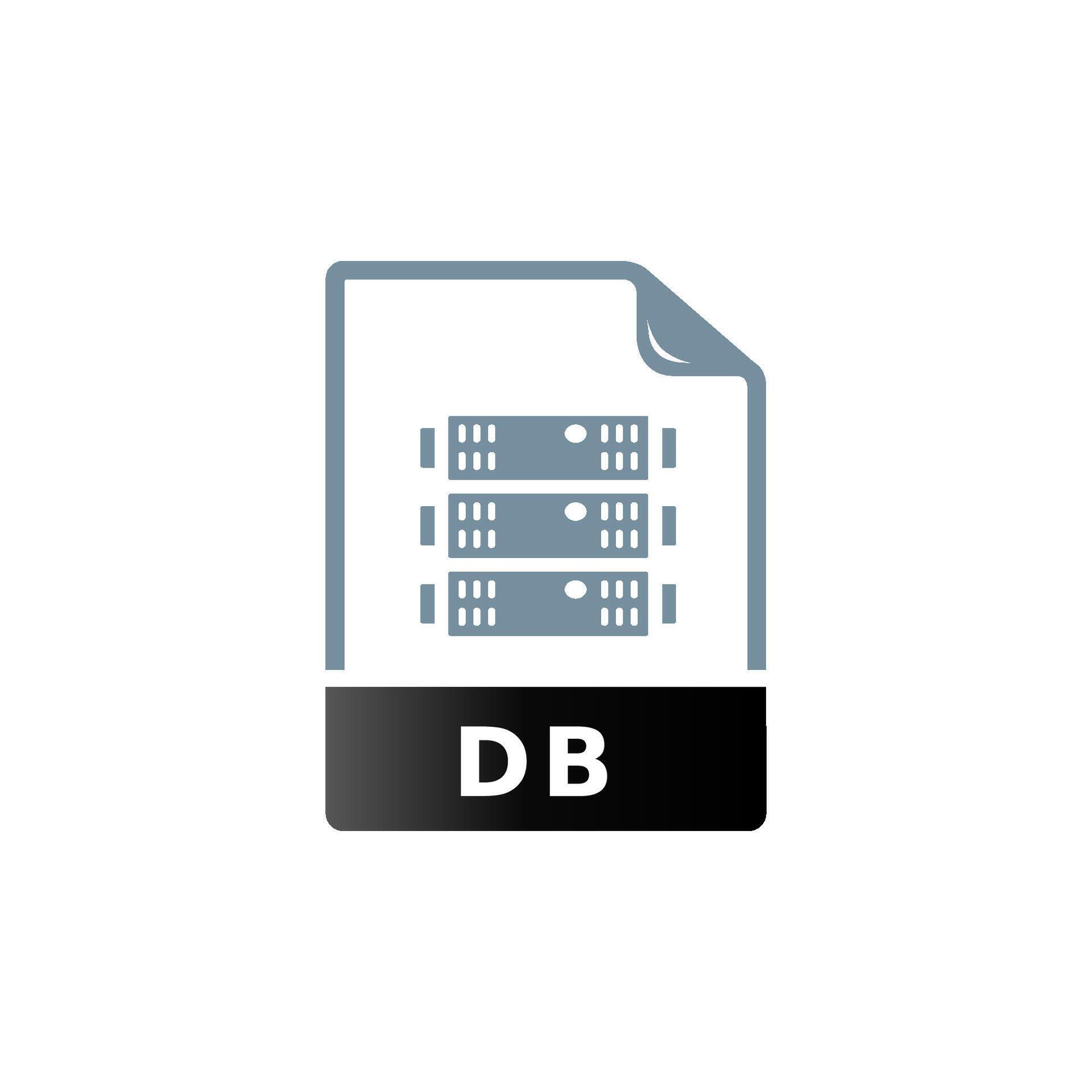 DB File format icon in duo tone color. Extension database queries 38042824 Vector Art at Vecteezy