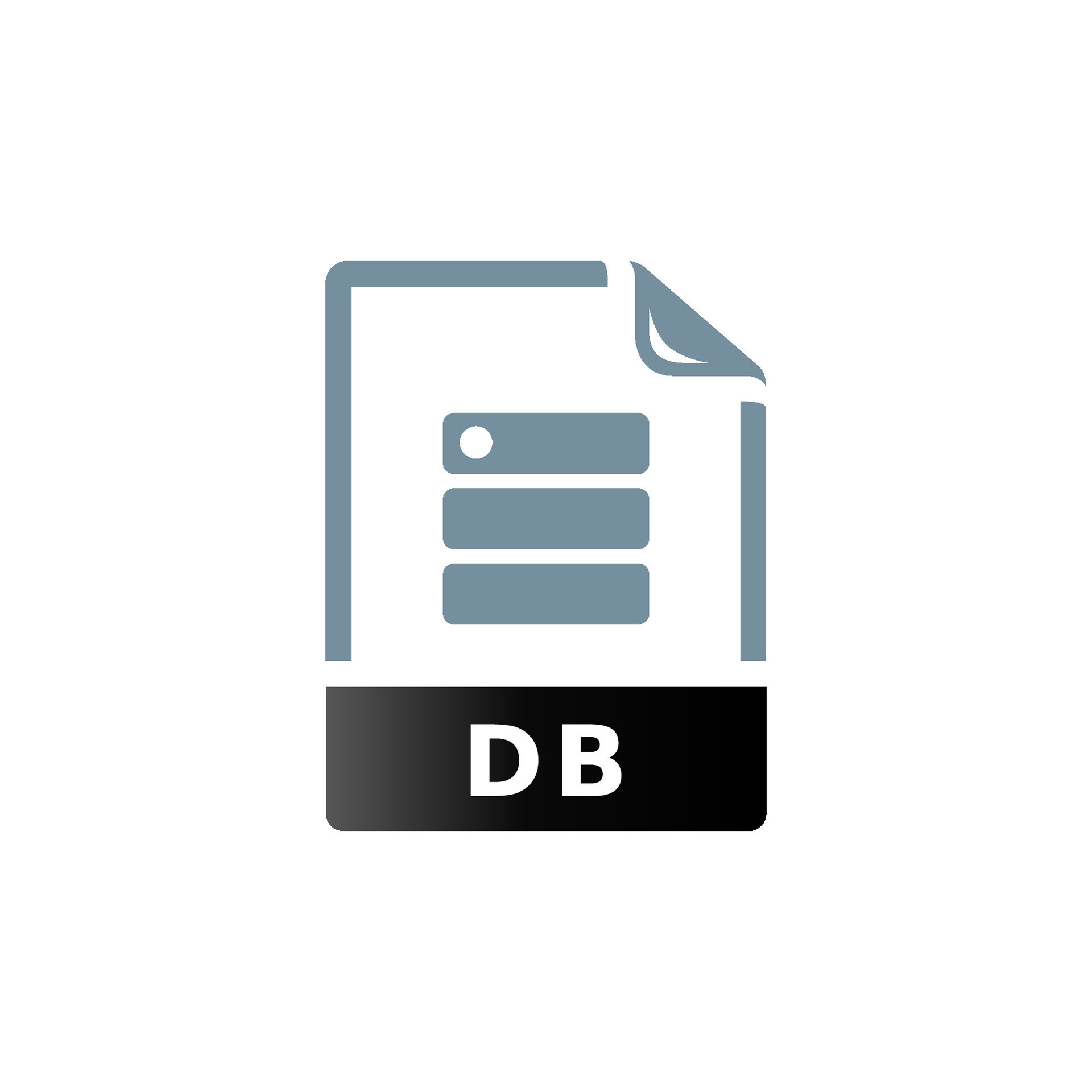 Db File Format Icon In Duo Tone Color Extension Database Queries