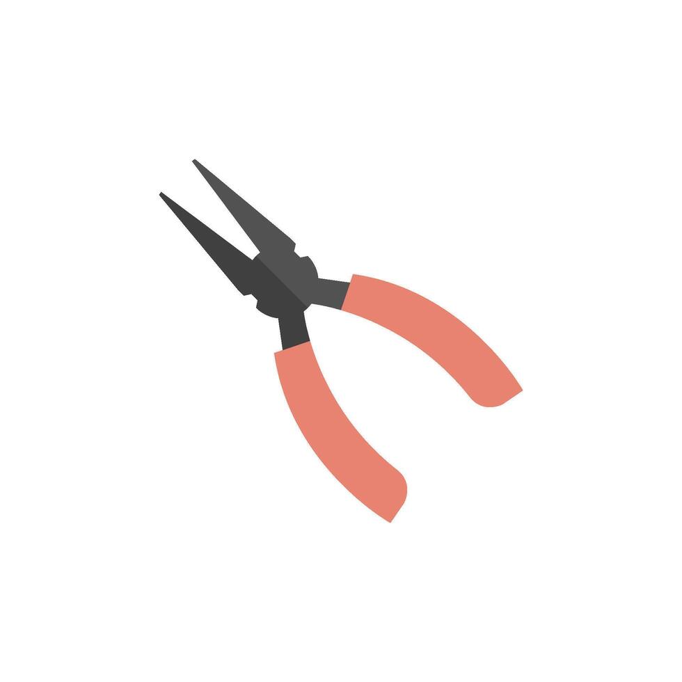 Pliers icon in flat color style. Tool industrial construction mechanic ... Pliers icon in flat color style. Tool industrial construction mechanic ...