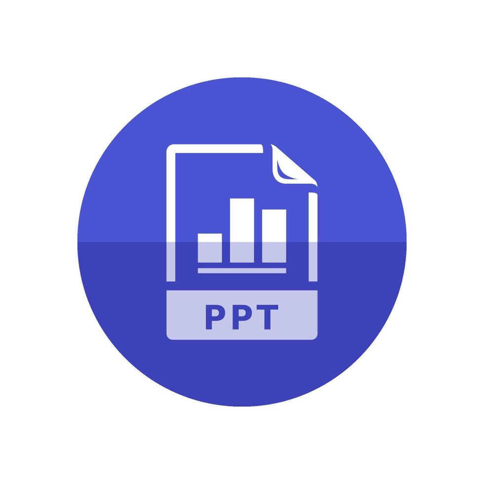 Presentation File Format Icon In Flat Color Circle Style Data Report