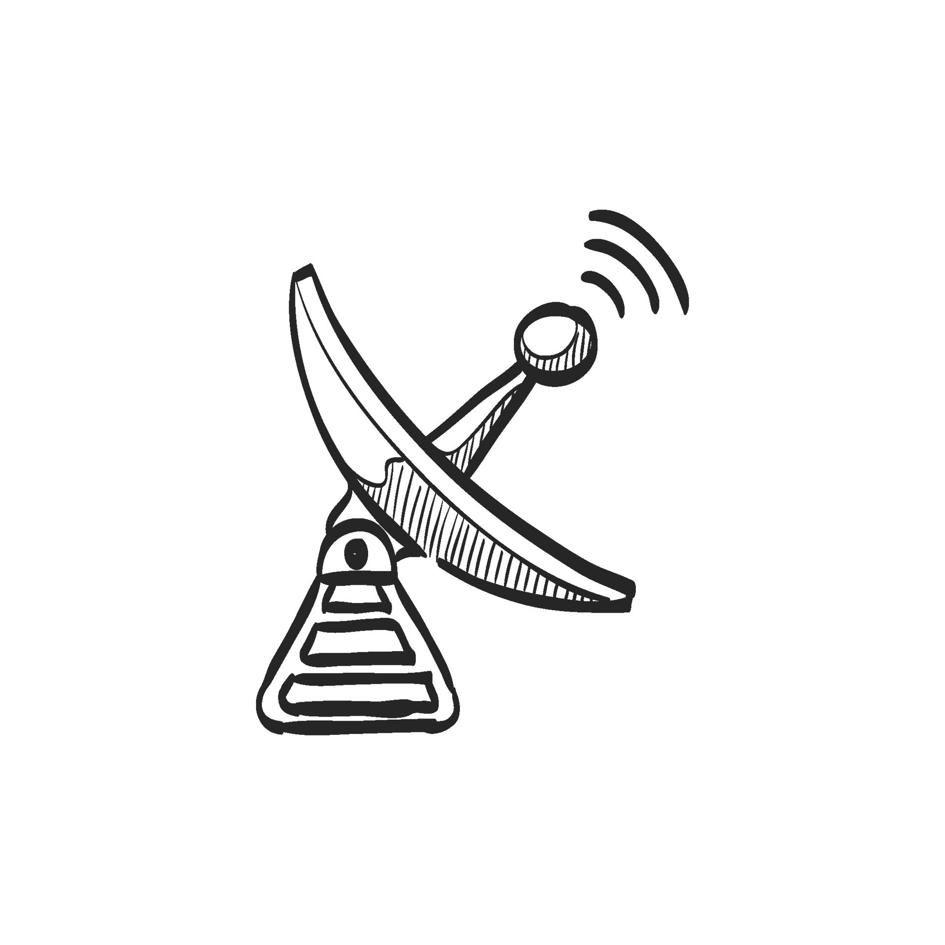 Hand drawn sketch icon satellite receiver 38050578 Vector Art at Vecteezy