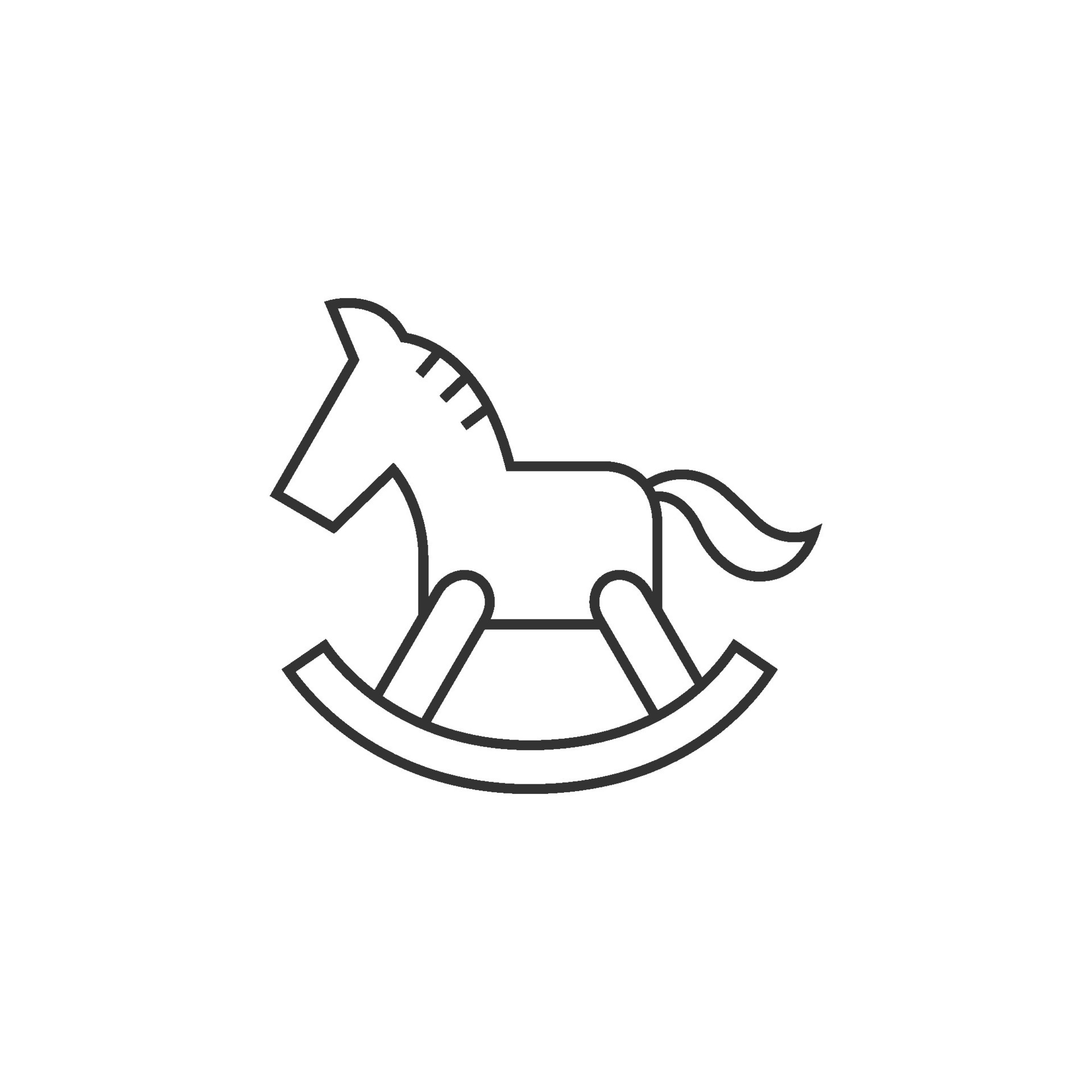 Rocking horse toy icon in thin outline style 38051237 Vector Art at ... Rocking horse toy icon in thin outline style 38051237 Vector Art at ...