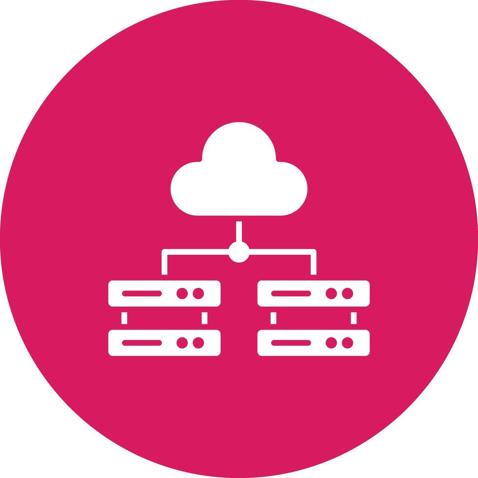 Multiple Cloud Servers icon vector image. Suitable for mobile apps, web ...