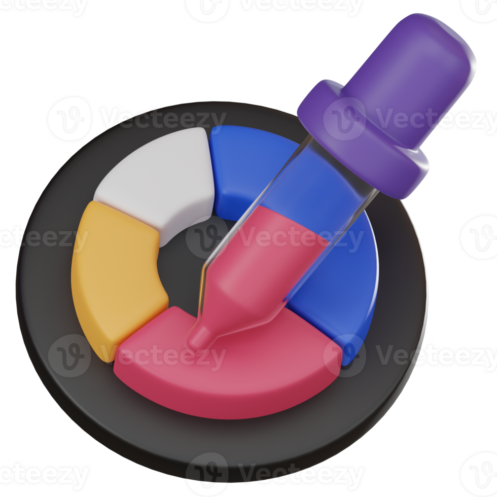 3d Icon Of Color Picker On Isolated Background 3d Render 38054218 Png