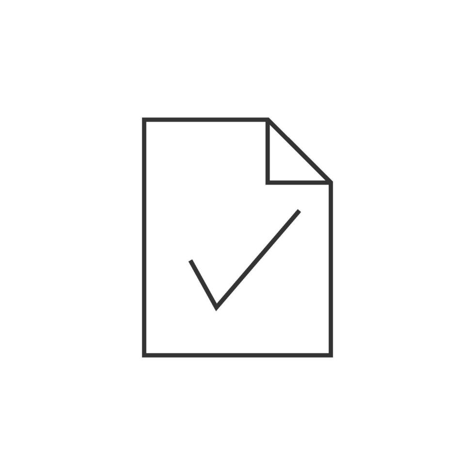 Checkmark icon in thin outline style 38054351 Vector Art at Vecteezy