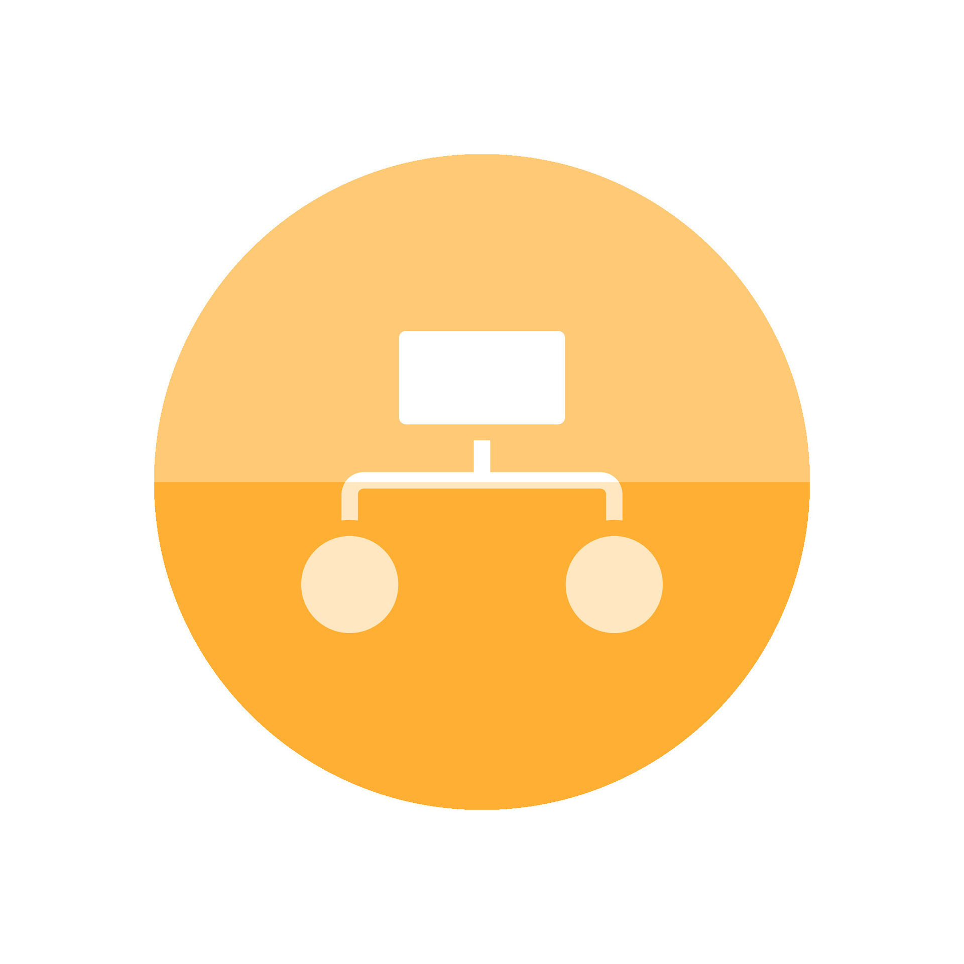 Hierarchy icon in flat color circle style. Office management team work ...