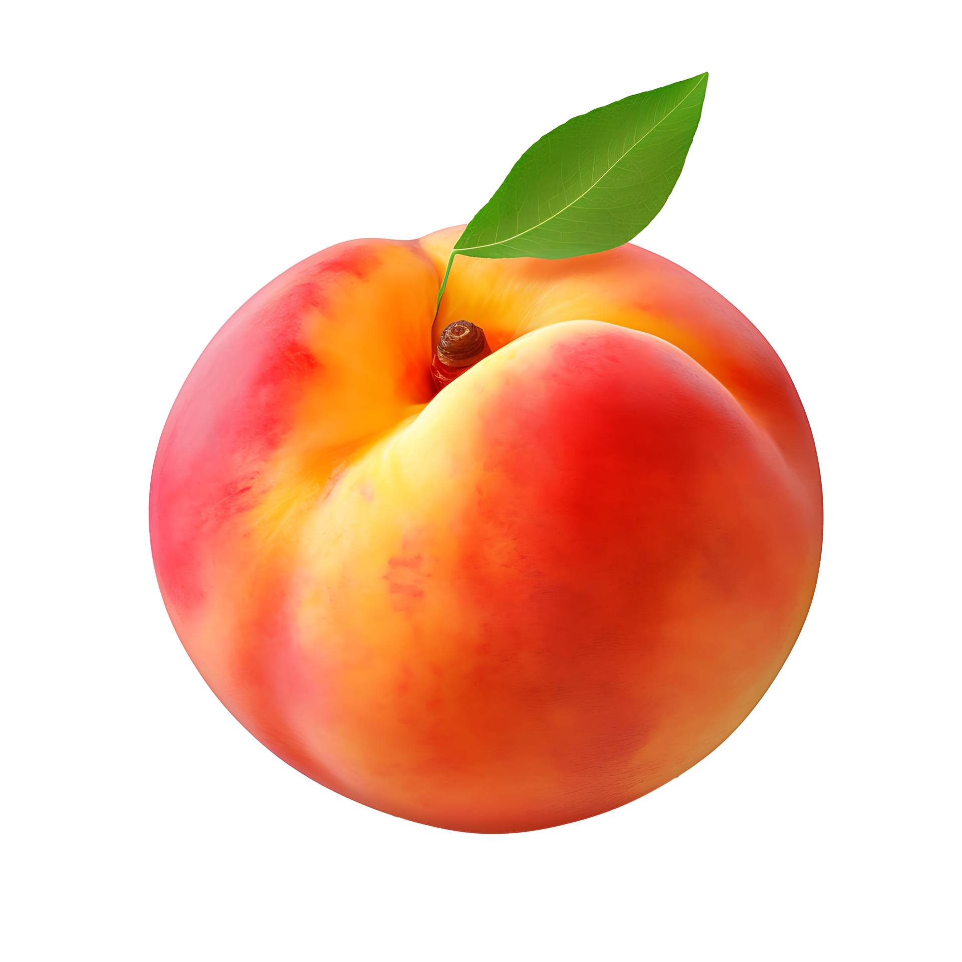 AI generated Peach fruit icon isolated transparent background 38060031 PNG