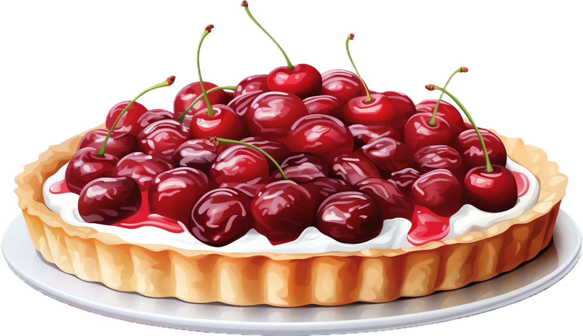 AI generated fresh cherry pie png 38071968 PNG