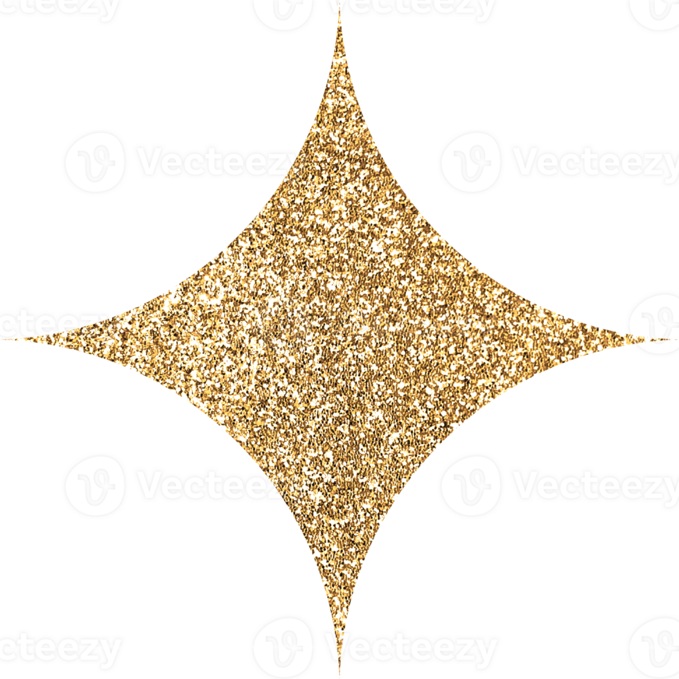 Gold Bright Glitter Star 38073082 PNG