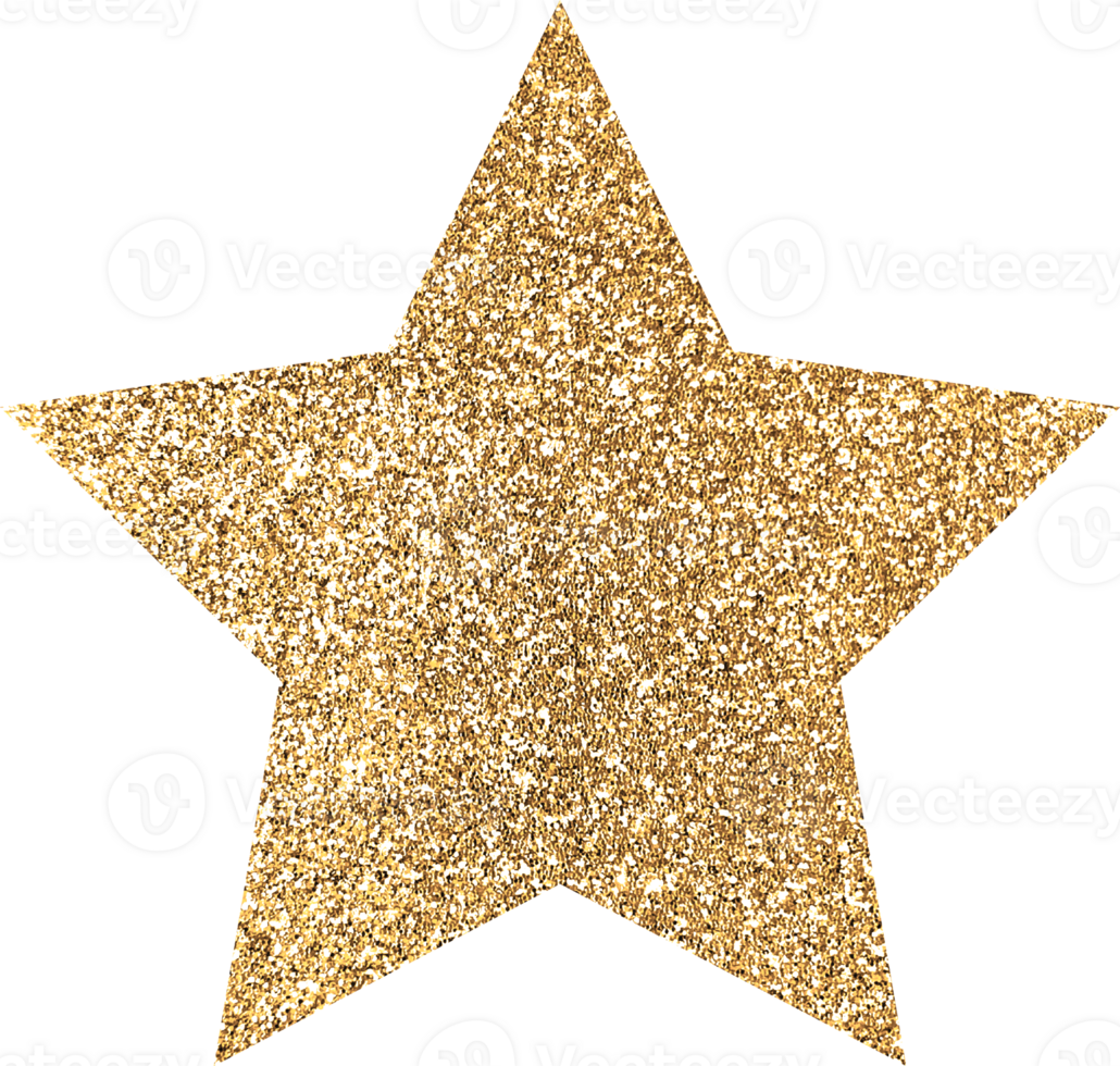 Gold Bright Glitter Star 38073084 PNG