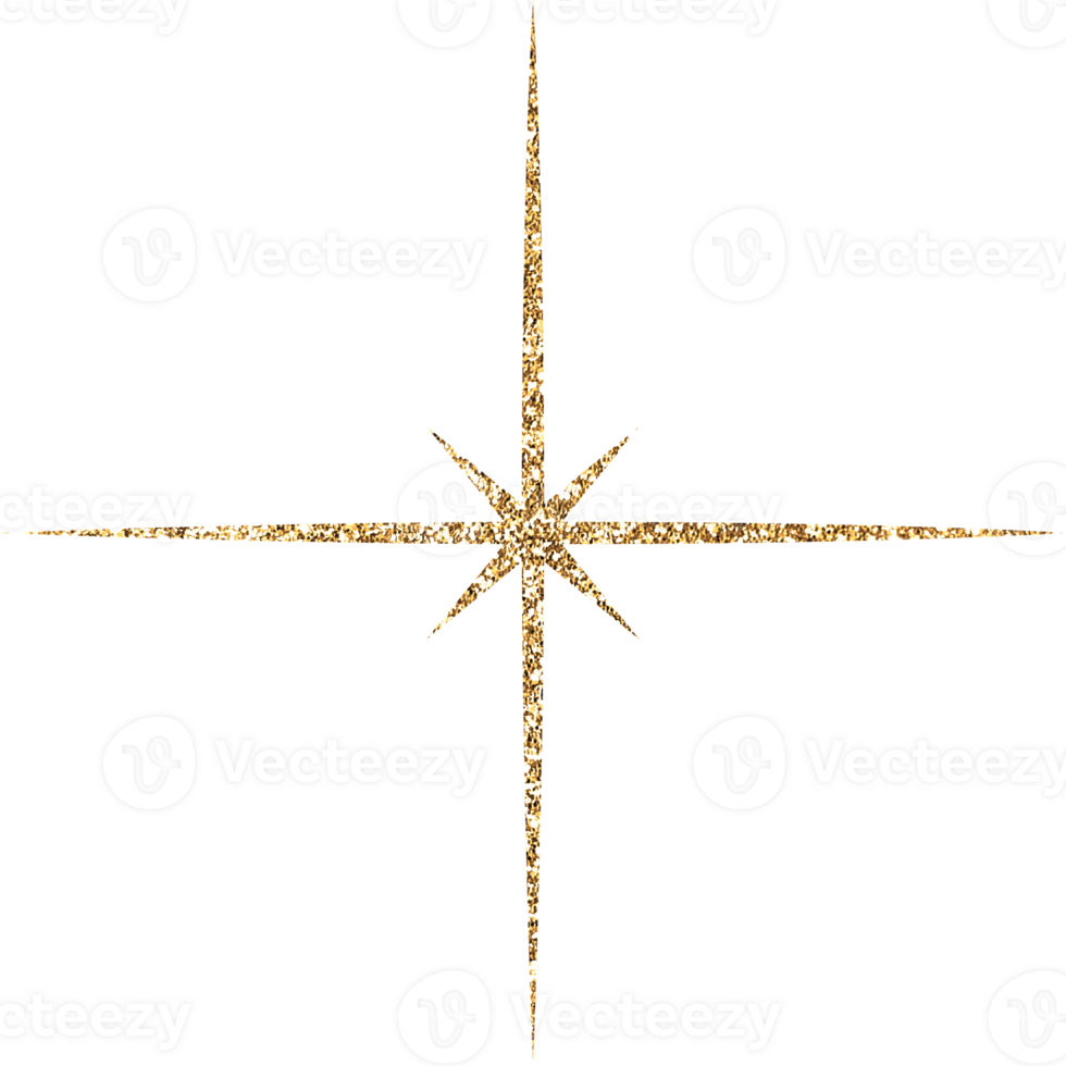 Gold Bright Glitter Star 38073158 PNG