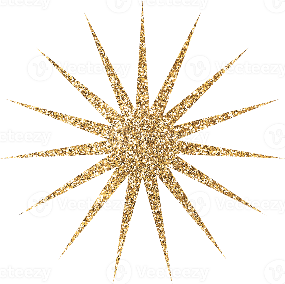 Gold Bright Glitter Star 38073176 PNG