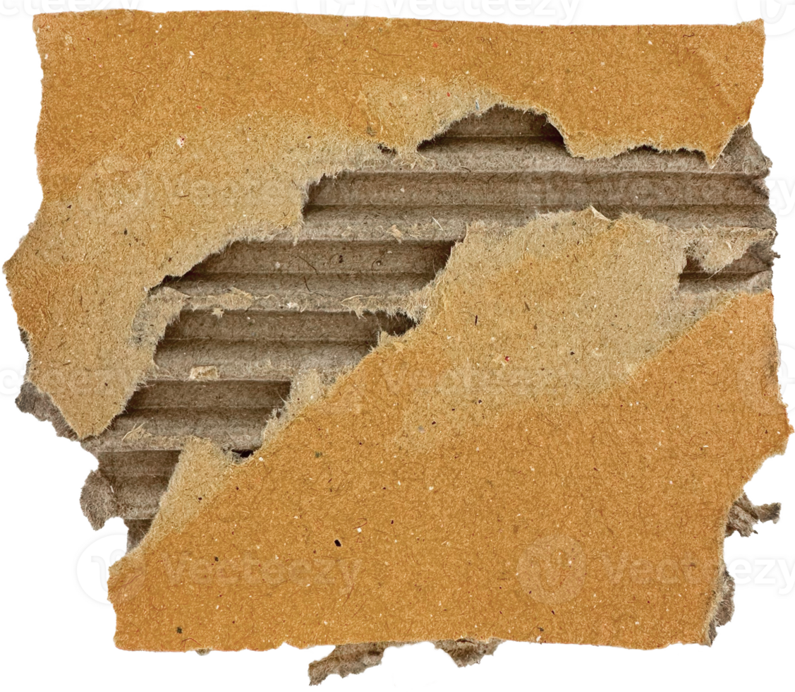 Brown Torn Corrugated Cardboard 38073189 PNG