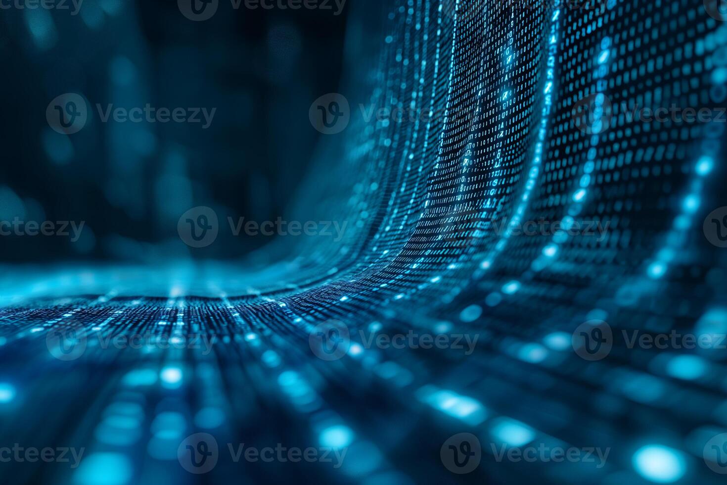 Ai Generated Futuristic Binary Code Background For Tech Concepts And